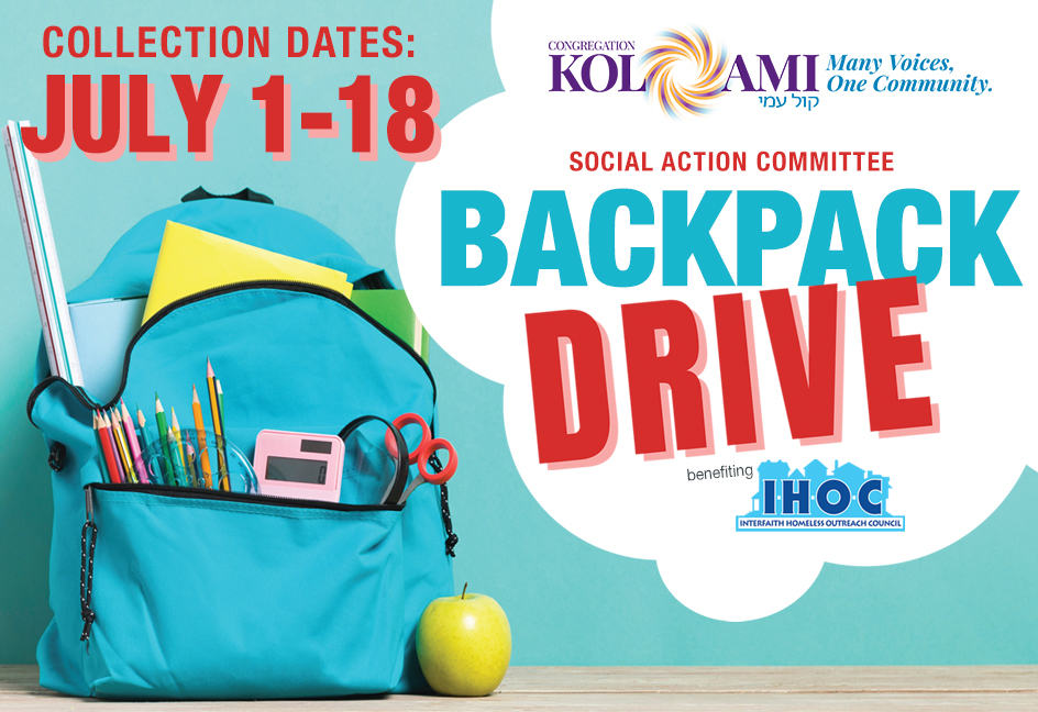 Backpack Drive - Congregation Kol Ami