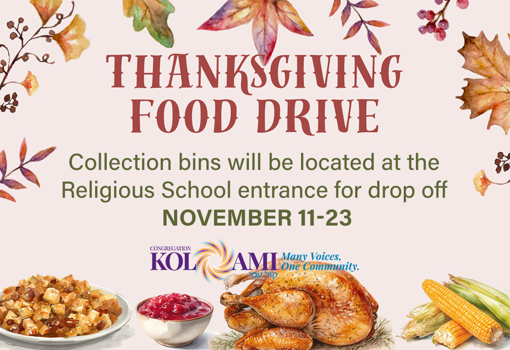 Thanksgiving Food Drive - Congregation Kol Ami